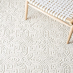 SAFAVIEH Textural Collection 6' x 9' Ivory TXT101A Handmade Premium Wool Area Rug