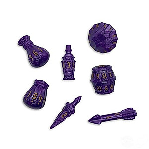 PolyHero Dice: Rogue: 7-Dice Set: Palace Purple