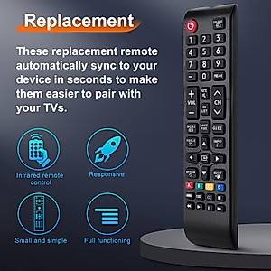 (2 Pack) Universal Remote for Samsung TV Remote, Replacement Remote for Samsung Smart TV, LED LCD HDTV QLED SUHD UHD 4K 3D Series