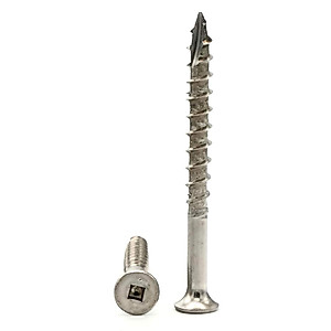 Square Drive Deck Screws 316 Stainless Steel Bugle Head Type 17 Point - #6 x 1-5/8" Qty 100