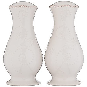 Lenox French Perle White Tall Salt and Pepper Set -