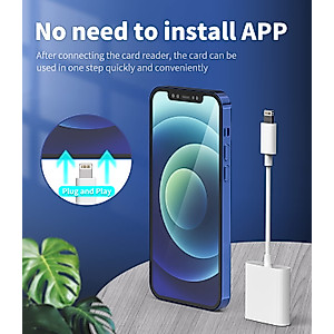 Micro SD Card Reader Adapter Accessories Iphone Camera Memory TF Lightning Compact Flash Photo Viewer Compatible for 13 12 11 Pro Max X XS XR 8 7 6plus Ipad Air Mini 2021 2020 2019 Apple MFI Certified
