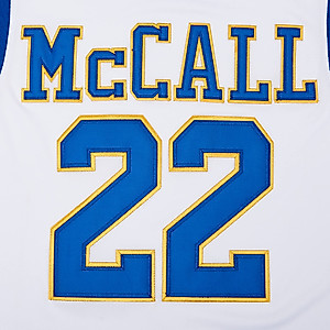 McCall #22 Wright #32 Love and Basketball Moive Crenshaw Basketball Jersey (#22 White, Large)