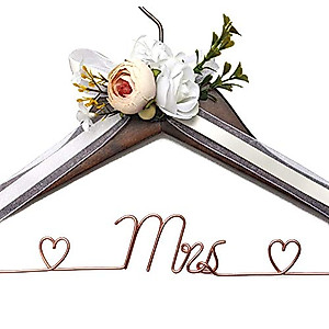 Wedding Dress Hanger, Wife Hanger, Bride Hanger, Bride Wedding Gift, Wooden and Steel Wire Hanger