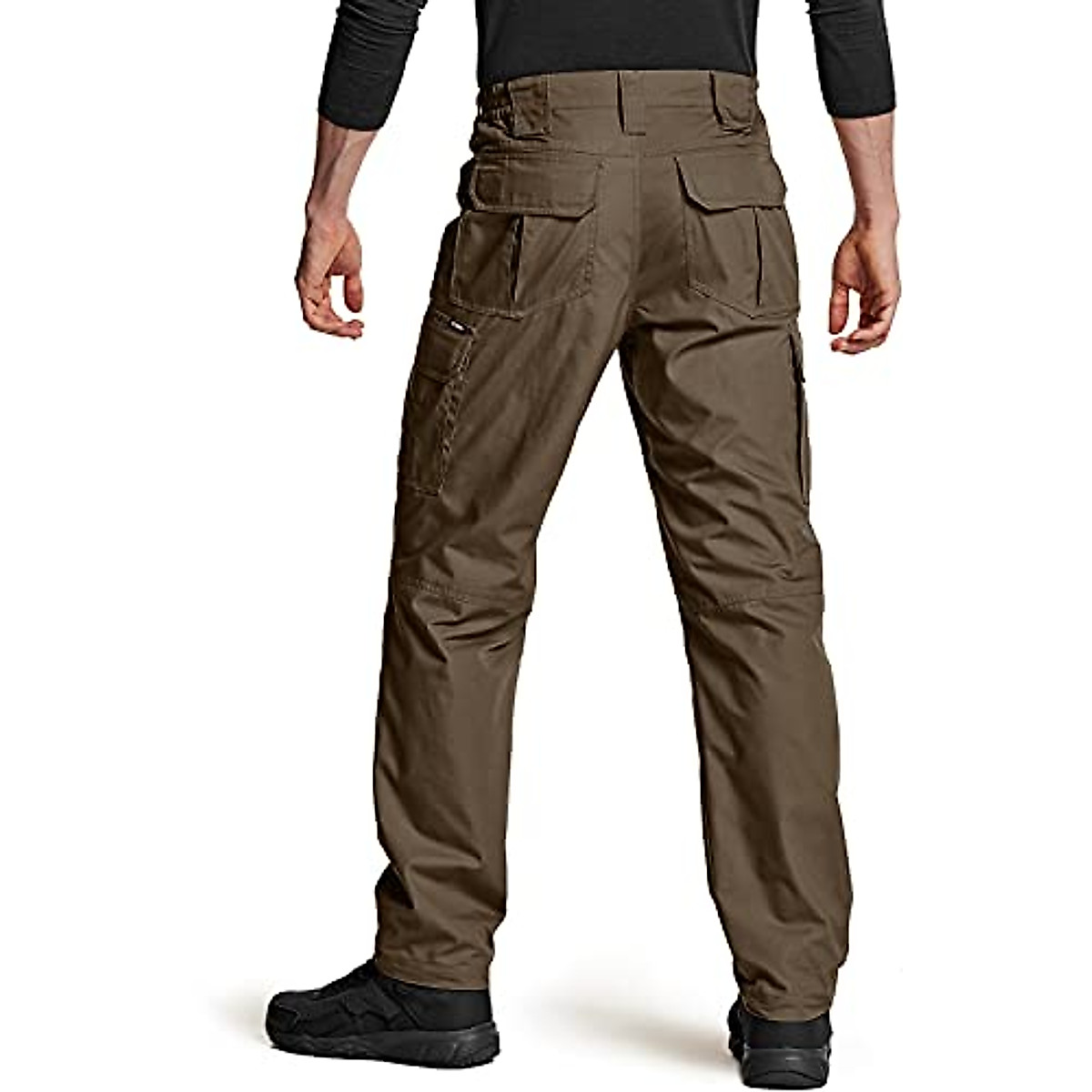 CQR Men's Tactical Pants, Water Resistant Ripstop Cargo Pants, Lightweight EDC Work Hiking Pants, Outdoor Apparel, Duratex Ripstop Tundra, 38W x 32L