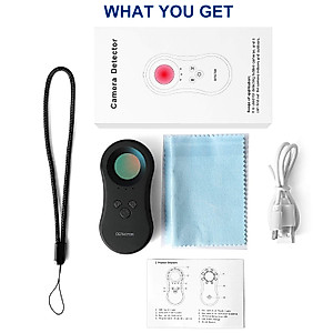 PEN&H Anti-Spy No Peeking Hidden Camera Detector with LED Flash Lights, Spy Camera Detector,Luggage and Personal Alarm 3-in-1 Functionality Defense for Indoor Home Office Travel.