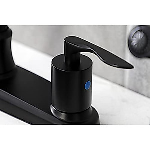 Kingston Brass FB7790SVLSP Serena 8" Centerset Kitchen Faucet, Matte Black