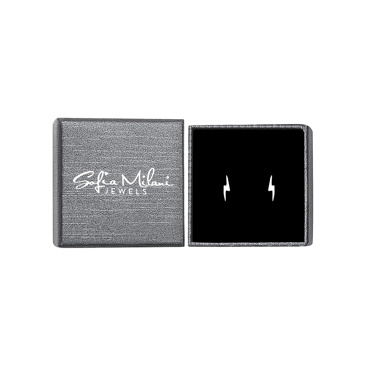 SOFIA MILANI - Solid 925 Sterling Silver Earrings for Women - Lightning Stud Earrings - 20754