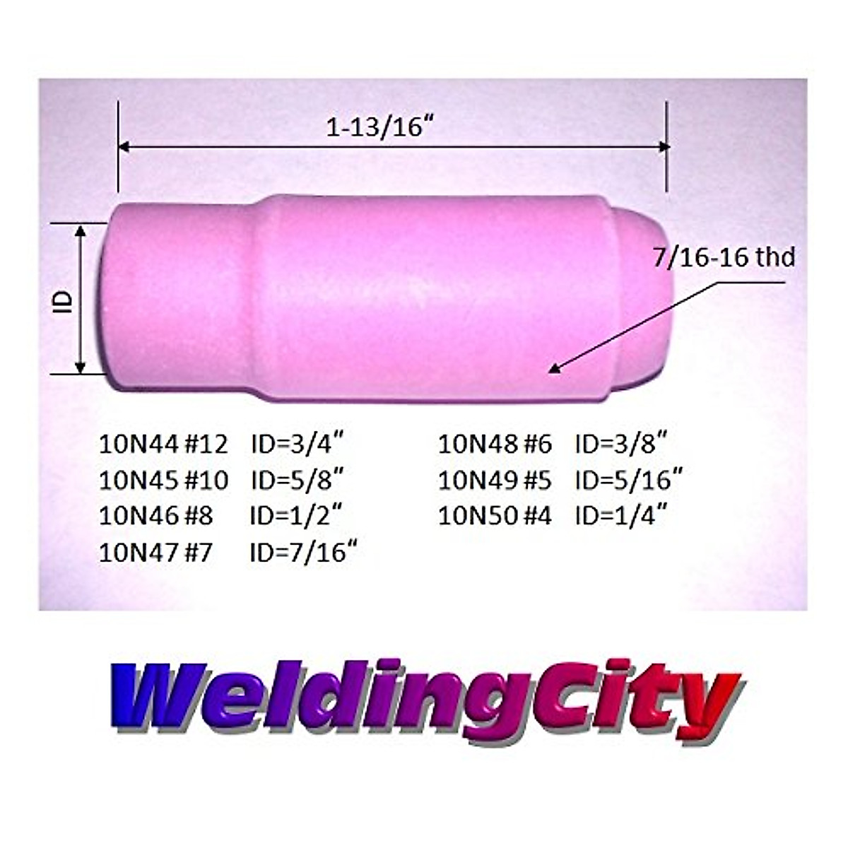 WeldingCity TIG Welding Torch Accessory Kit for Gas Lens Setup 3/32" Collet-Gas Lens-Ceramic Cup-Gasket-Back Cap in Torch 17, 18 and 26 Miller Lincoln Hobart ESAB Weldcraft (T14)