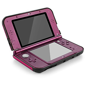 TNP New 3DS Case (Hot Pink) - Plastic + Aluminium Full Body Protective Snap-on Hard Shell Skin Case Cover for New Nintendo 3DS 2015 - [New Modified Hinge-less Design]