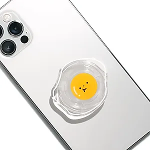 DALSTONE Cute Acrylic Animals Collapsible Expandable Multi Functional Mobile Phone Grip Stand Holder for Smartphone Tablet Cell Phone Accessory (Fried Egg)