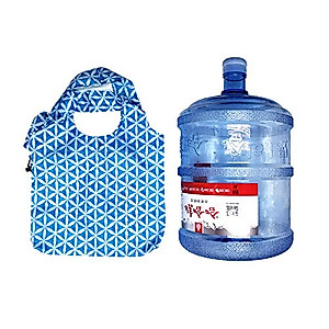 HOLYLUCK set of 3 Reusable Grocery Bags,Heavy Duty Foldable Shopping Bag-sky blue