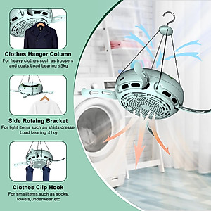 Portable Clothes Dryer Electric Multifunctional Clothe Dryer Heated Foldable Drying Rack Airer with Timer UV Sterilization Compact Clothes Dryer Machine for Apartments RV Travel