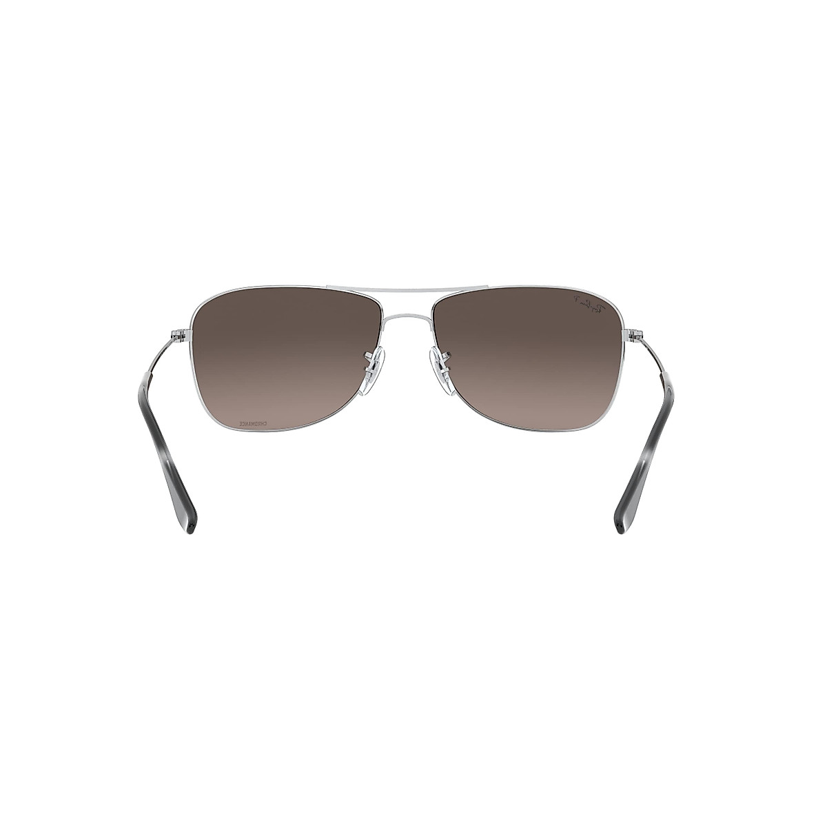 Ray-Ban RB3543 Chromance Aviator Sunglasses, Silver/Polarized Grey Mirrored Silver, 59 mm + 0