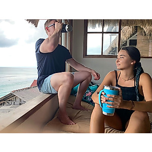 REUZBL Handler for 20 oz Tumbler Vacuum Insulated Coffee Mugs, Silicone Grip Protective Sleeve Cover With Handle