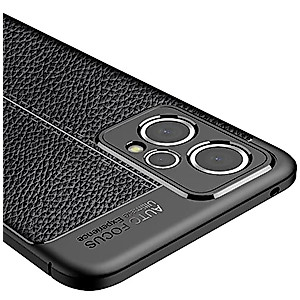 Phone Case Cover Compatible with Realme 9 Pro+/Realme 9 Pro Plus Case,Shockproof High Impact Tough Rubber Rugged Hybrid Case Protective Anti-Shock Shatter-Resistant Mobile Phone CaseLeather texture Ba