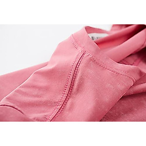 KLIEGOU Men's T-Shirts - Elasticity Cotton Crew Neck Tees 2166 Pink XL