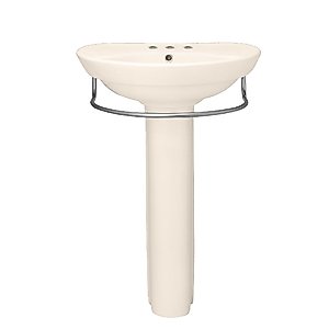 American Standard 0268.400.020 Ravenna Contemporary Design Pedestal Sink Top and Leg with 4-Inch Center Faucet Spacing, White
