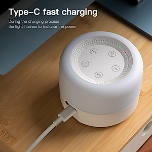 White Noise Machine with Baby Night Light for Sleeping,24 Soothing Sleep Sounds for Nursery,8 color & timer,Sound Machine Newborn Necessities,Sleep Therapy for Adults