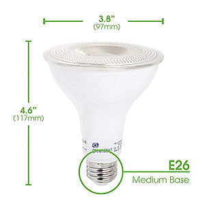 Greenlite LED PAR30 Long Neck Dimmable Flood Light Bulb, 11W (75W Equivalent), 850 Lumens, 2700k Soft White, Indoor/Outdoor, Weatherproof, 120V, Energy Star, (2 Pack)