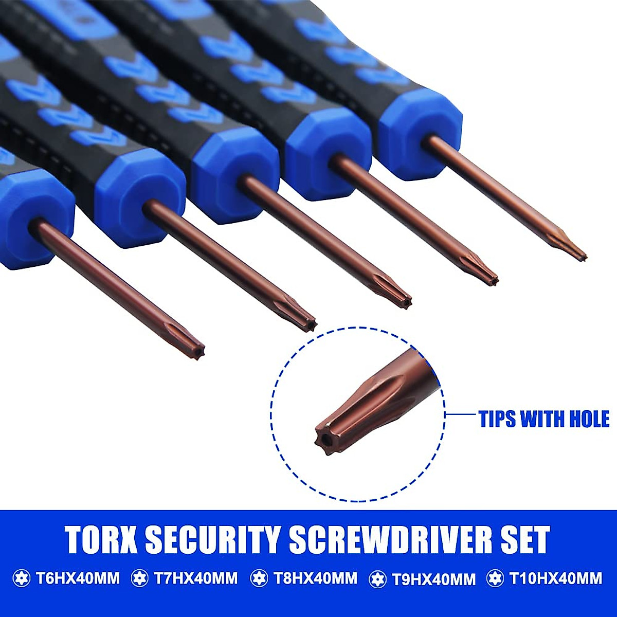 HengTianMei 14 in 1 S2 Steel Torx Screwdriver Set with T1 T2 T3 T4 T5 T6 T7 T8 T9 T10 Security Torx Bit & ESD Tweezers, Magnetic Screwdrivers Precision Repair Kit for Xbox, PS4, Macbook, Computer