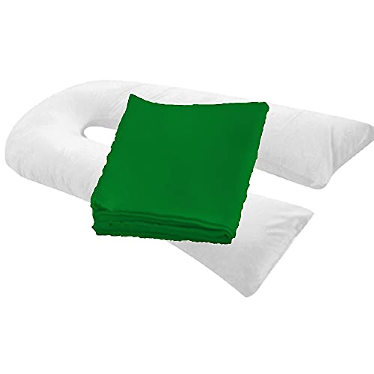 Pregnancy Full Body Pillow Cover U-Shaped – Universal Fit U Replacement Cover for Maternity Pillow (Olive Green)