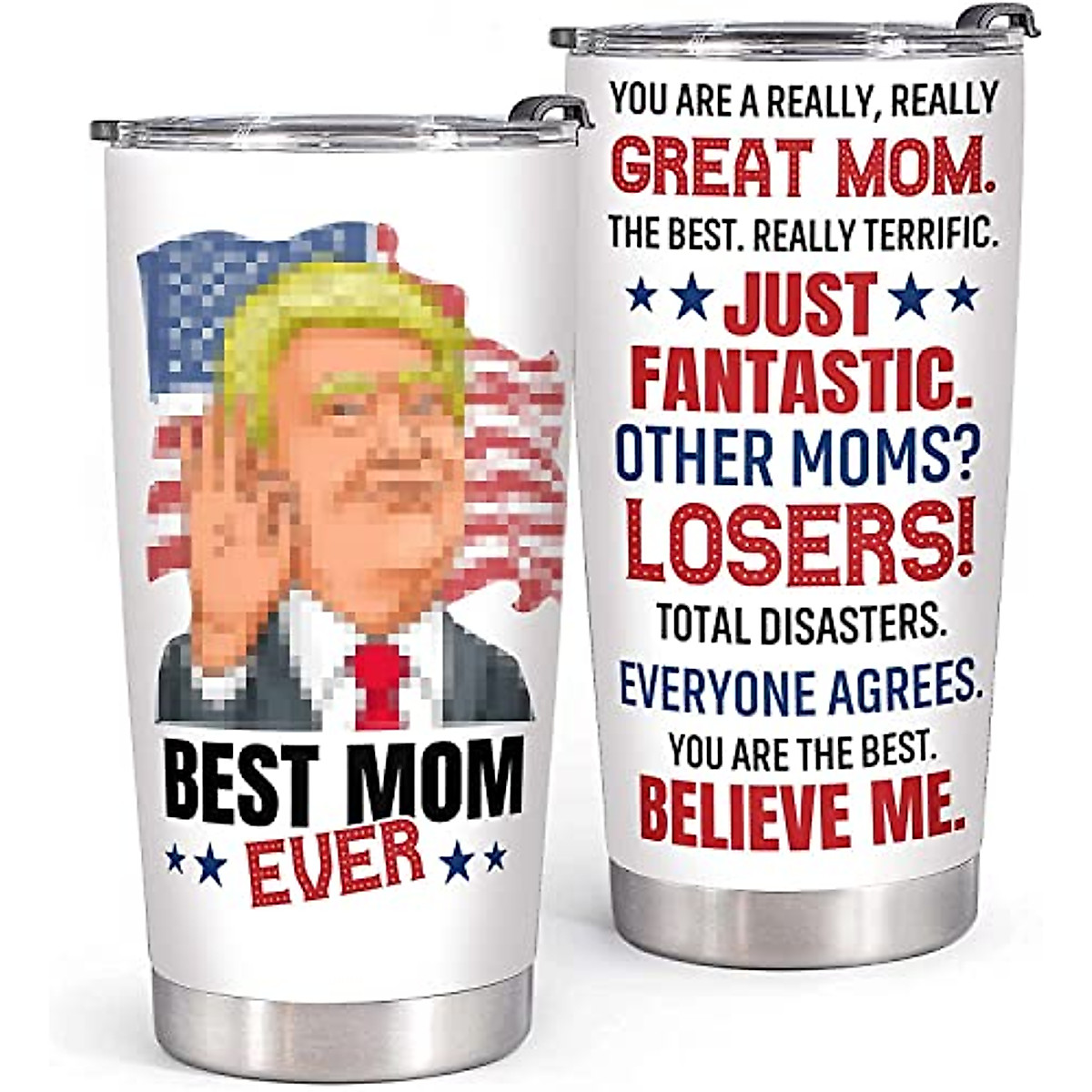 Gifts for Mom from Daughter, Son, Kids - Mom Gifts from Daughter, Son for Christmas, Mothers Day - Birthday Gifts for Mom, Mom Birthday Gifts - Funny Presents for Mom, Best Mom Ever Gifts Tumbler 20Oz