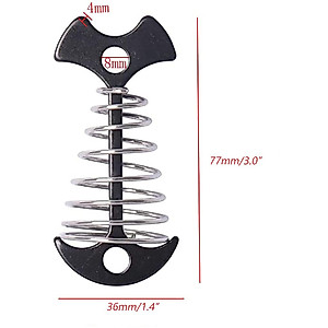 Alnicov 10Pcs Deck Plank Board Tent Stakes,Fishbone Deck Anchor Pegs with Spring Buckle for Outdoor Camping Hiking,Black