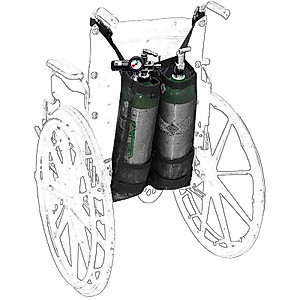 HSRG Double Oxygen Cylinder Bag, Portable Wheelchair Tank Carry Backpack Bag Holder Fits D and E Cylinders Bottle, for & Walker