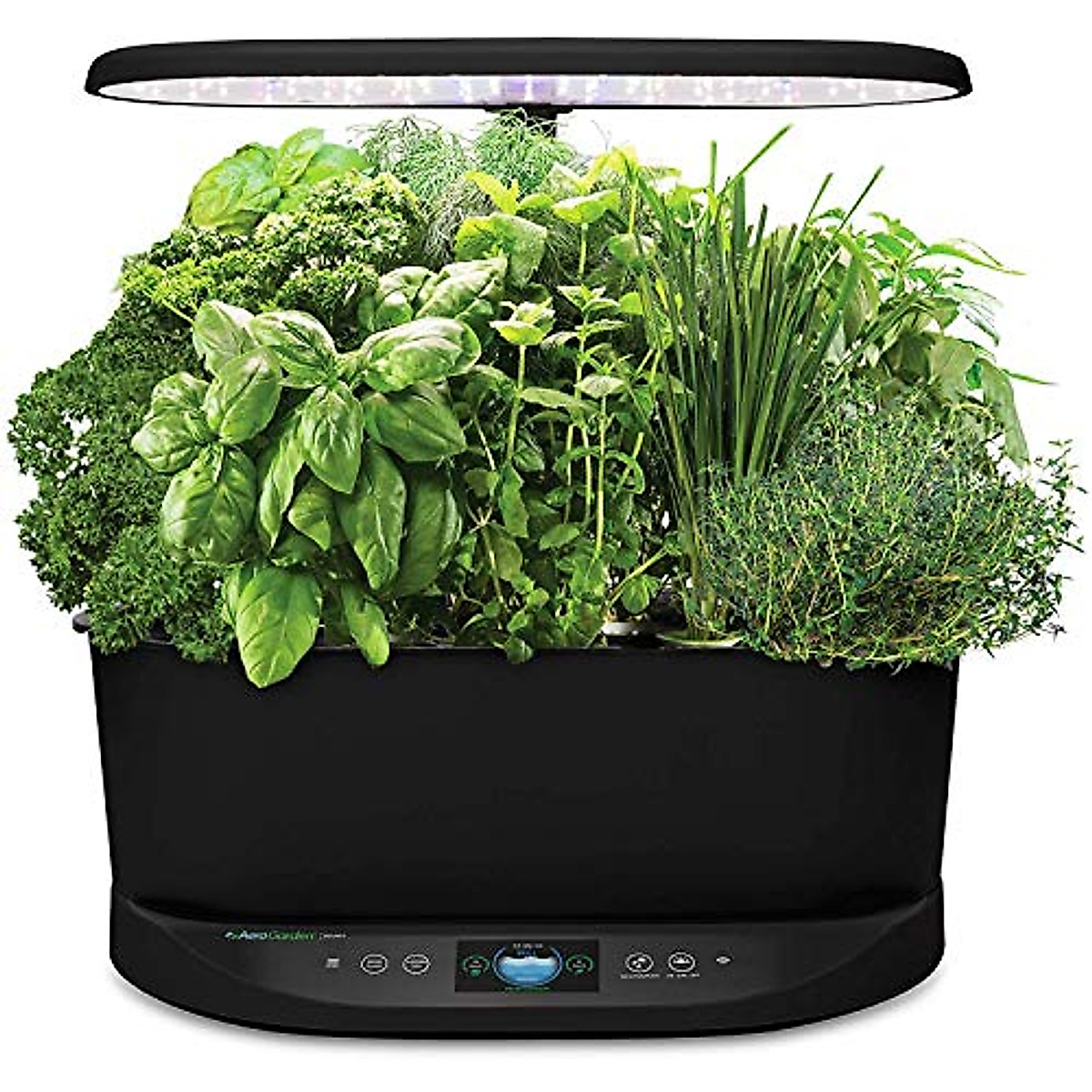 AeroGarden Bounty - Indoor Garden with LED Grow Light, WiFi and Alexa Compatible, Black & Heirloom Salad Greens Seed Pod Kit (9-pod)
