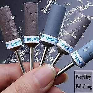 𝐋𝐮𝐨 𝐤𝐞 10 Pcs Mixed Grit Sandpaper Rolls Set,3/32 Inch Shank Abrasive Sanding Sleeve for Rotary Tool