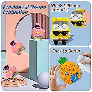 [3 Pack] Funny Airpod Case for AirPod 2/1, 3D Cartoon Character Cute Airpods 1&2 Case Kawaii AirPods 1/2 Cover for Men Boys Gift Protective Silicone Case with Keychain Accessories