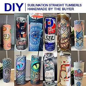 Lilsofee 25 Pack 20 oz Sublimation Tumblers with Lids and Straws Blank Stainless Steel Double Vacuum Metal Skinny Tumbler Heat Press Transfer Printing DIY Cups