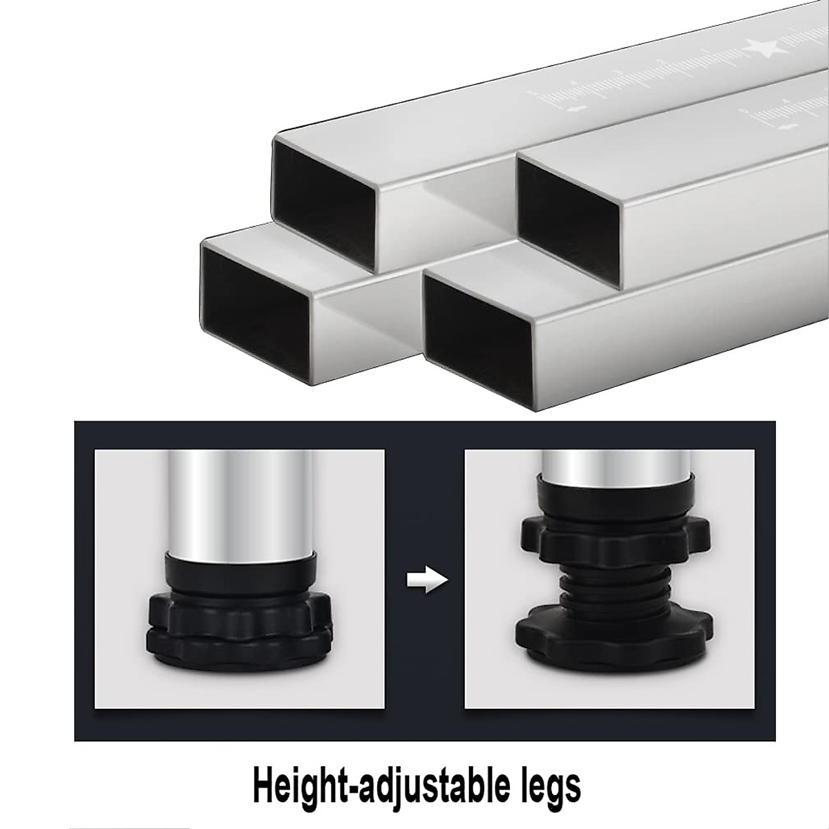 Mini fridge stand,stand for small fridge legs Height 9.8in dryer stand pedestal Long Adjustable 19.6in~29.5in Width Adjustable16.5in--25.5in for Fish Tank Stand (Not suitable for washing machines)