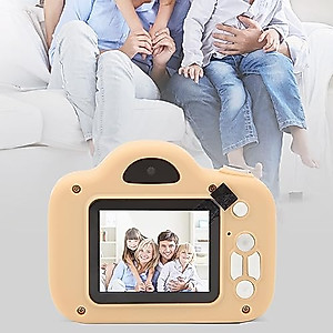 Kids Camera, 40MP 1080P Digital Video Cameras for Kids, Anti Collision Silicone Safe Material, Eye Caring IPS Screen, Funny Photo Modes, Toddler Camera Kids Selfie Camera (Yellow)