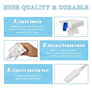 Wokuya 2Pack Automatic Drink Dispenser,Hands-Free Beverage Dispenser for Fridge,Easy Electric Milk Jug Dispenser,Perfect for Milk Juice Water,Ideal for Parties Home Kitchen (Includes Cleaning Brush)