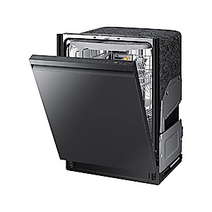 SAMSUNG Smart 44dBA Dishwasher w/ StormWash+, AutoRelease Door, Quiet Operation, 3 Dish Racks, Pre Blast Cycle, Energy Star Certified, DW80B6060UG/AA, Fingerprint Resistant Stainless Steel, Black