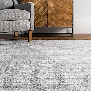 nuLOOM Thomas Paul Power loomed Octopus Area Rug, 5' x 8', Silver