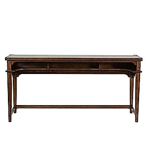 Liberty Furniture Aspen Skies Medium Brown 4 Piece Console Set (1-Console 3-Stools)