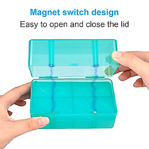 Healvaluefit 8-Holes Medication Vial Storage Box for Fridge, Insulin Vial Holder Organizer Case Fits Various 5ml-15ml Injectable Medicines Vials - Green