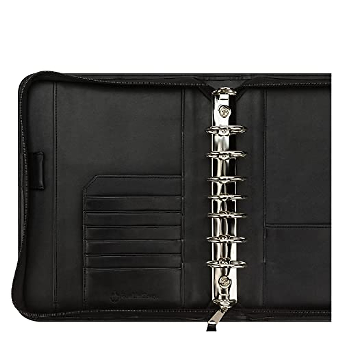 FranklinCovey - FC Basics Binder - Simulated Leather Zipper Binder (Classic, Black)