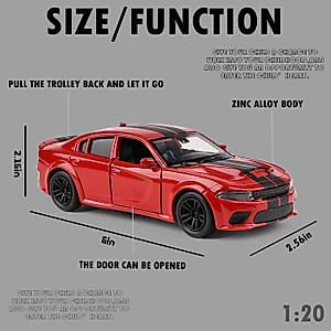 COOLPUR 1/36 Scale Dodg Hel1 Car Model Off-Road Diecast Toy Vehicle Zinc Alloy Metal Pull Back Powered Vehicles Mode for Kids,Adult,Boyfriend Gift(Red)