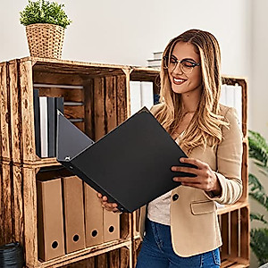 Vienrose 3 Ring Binder 1 inch Round Rings Durable Binder with Cardboard Cover Holds 8.5" x 11" Paper for School Office and Home, Pink