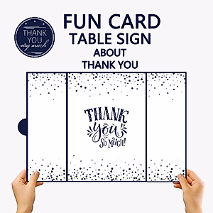 Vlipoeasn Thank You Party Guest Book Alternative, Blue Thank You All You Do, Signature Thank You Sign,Retirement Office Party Decor, Thanks to Staff Teachers Professors Doctor Nurses Party Decorations