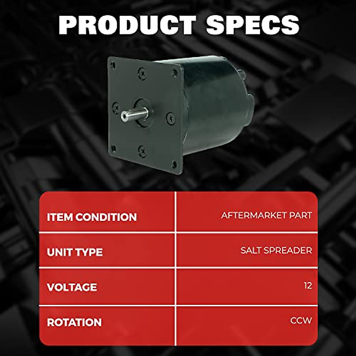 DB Electrical 430-21001 Salt Spreader Compatible With/Replacement For Meyer All Models All 690-060, 690-060A, 0202000, 0202000AM, 36218, 67-2220, 4854420-M048HM, 4854440, HM02223, 10711N, 94-09-1002