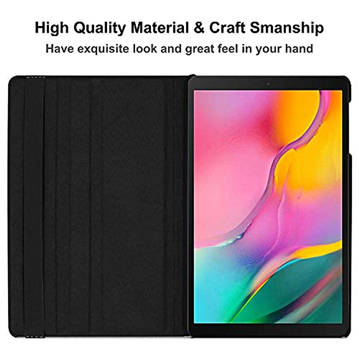 Case for Samsung Galaxy Tab S5e 10.5 inch 2019 (SM-T720 T725 T727) - 360 Degree Rotating Stand Case Full Protective Smart Cover,Bonus Stylus Pen,Screen Film (Black)