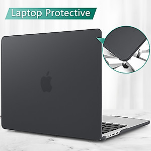 May Chen Compatible with M3 MacBook Air 13.6 inch Case 2022 2023 2024 A3113 A2681 M2 Chip, Plastic Hard Shell Case for MacBook Air 13.6" with Liquid Retina display Fits Touch ID, Matte Black