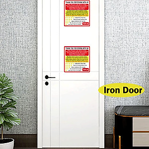 Short Term Rentals 5 Star Rating Explanation Magnets 5 x 5 Inch Short Term Rentals Rating Review Magnets - 5 Star Review Magnet for Short Term Rental Business 2 Pcs