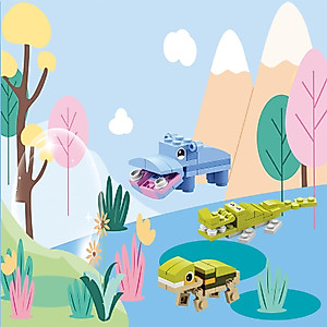 BRICHBROW Animals Building Blocks for Kids, Party Favors for Kids,Gifts Kids Prizes, Goodie Bag Fillers Carnival Prizes,Birthday (12 in 1 Animal)