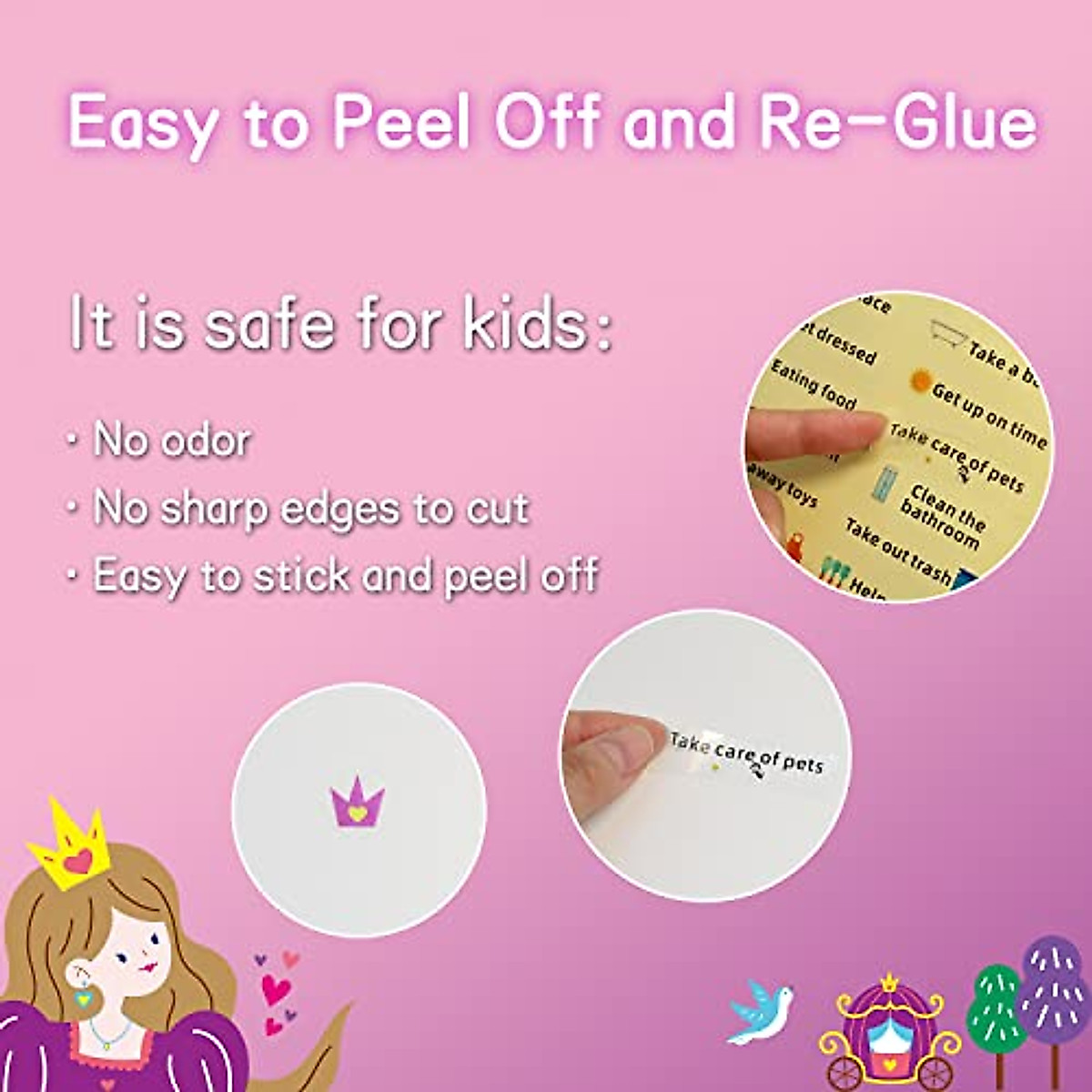 EkiShoal Kids Chore Chart Magnetic Set - 5 in 1 - Reward Chart for Kids, Good Behavior Chart for Kids at Home, My Responsibility Chart for Kids, Magnetic Reward Chart for Kids Behavior - Large